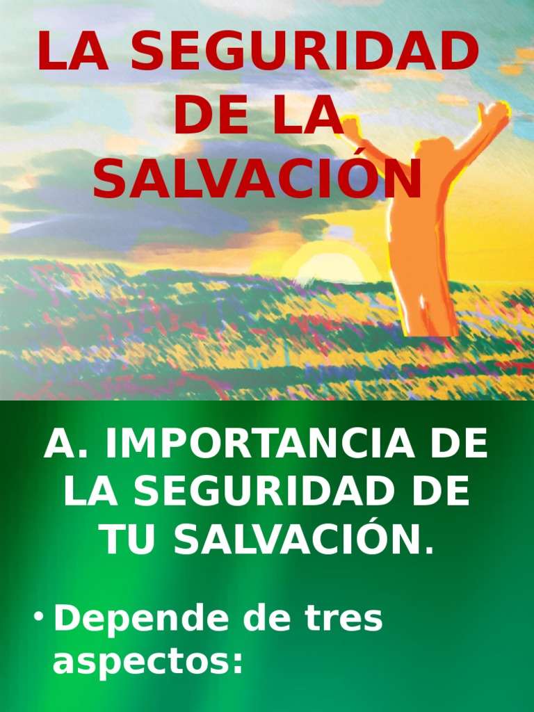 La Seguridad De La Salvación Pdf Salvación Cristo Título