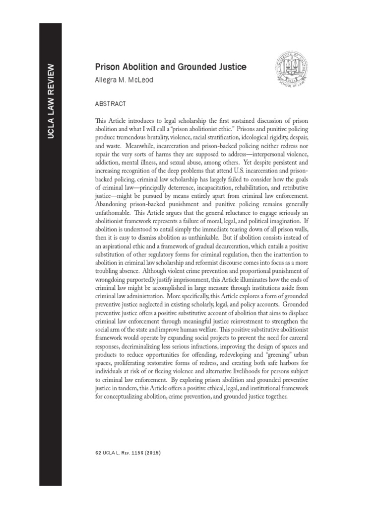 Abolition of Prisons | PDF | Prison | Crime & Violence