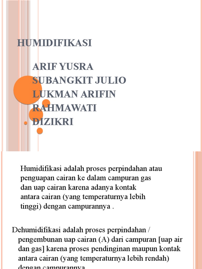 Humidifikasi PPT Good Ok | PDF