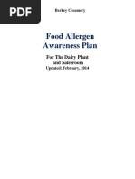 Allergen Management Program SOP | PDF | Food Safety | Foods