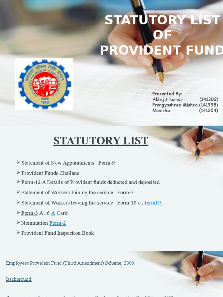 Statutory Checklist of PF | PDF | Employment | Economies