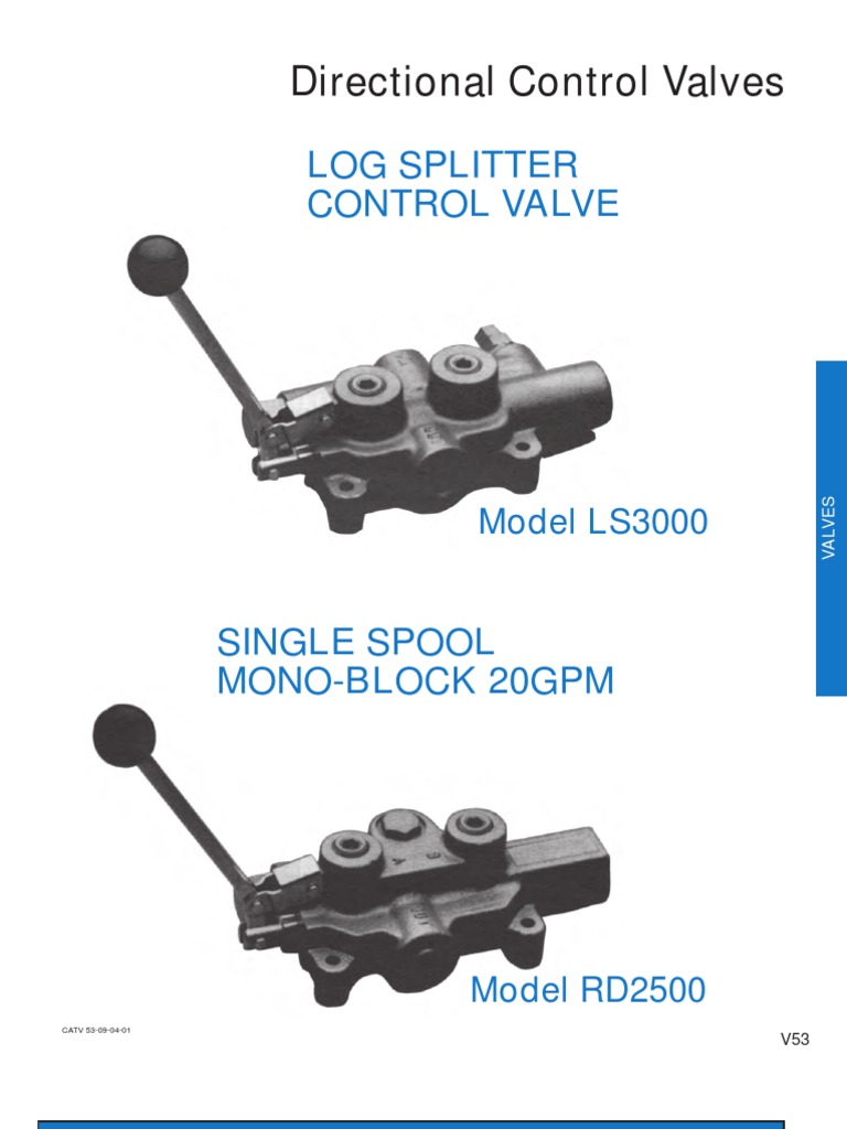 Prince Hydraulic Control Valve Overview | PDF | Valve | Pump