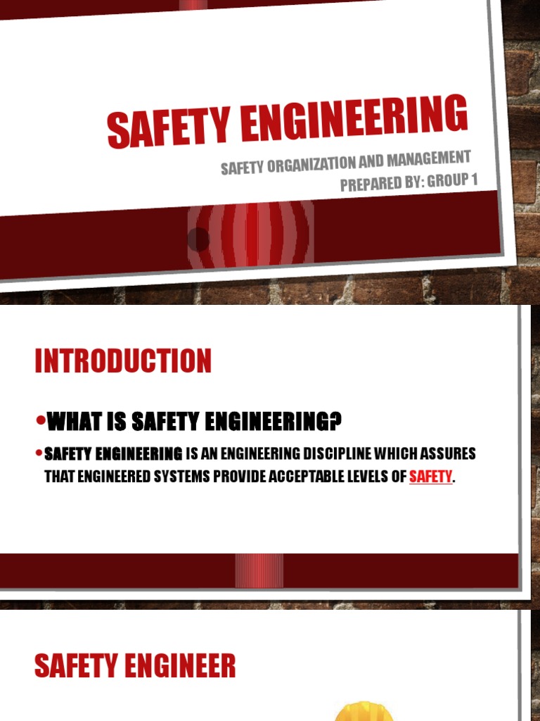 Safety Engineering and Management Overview | PDF | Occupational Safety ...