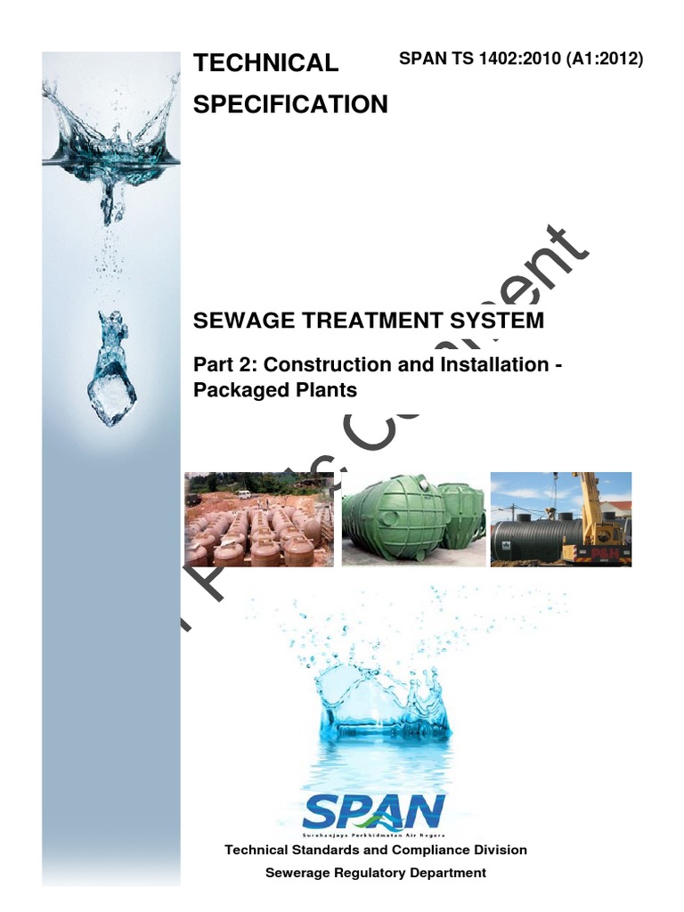 Technical Specification For Wastewater Treatment System Part 2 ...