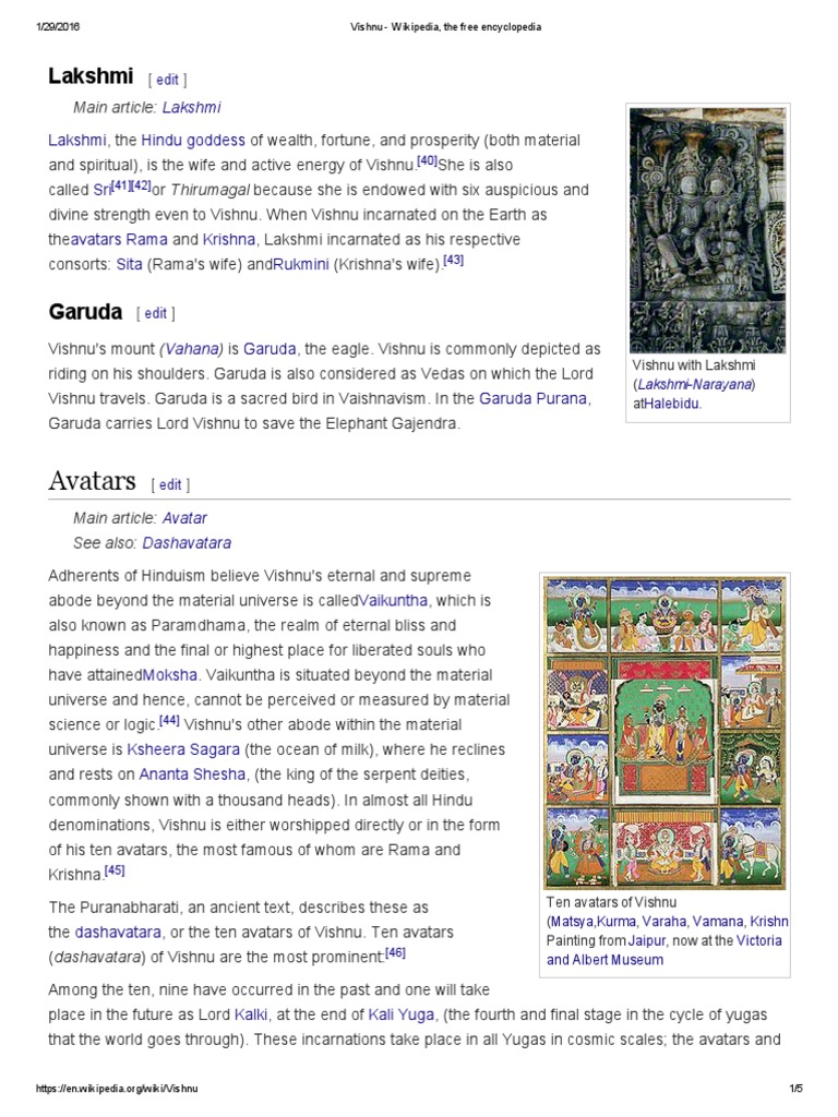The Many Facets of Vishnu: An In-Depth Examination of the Hindu God's ...