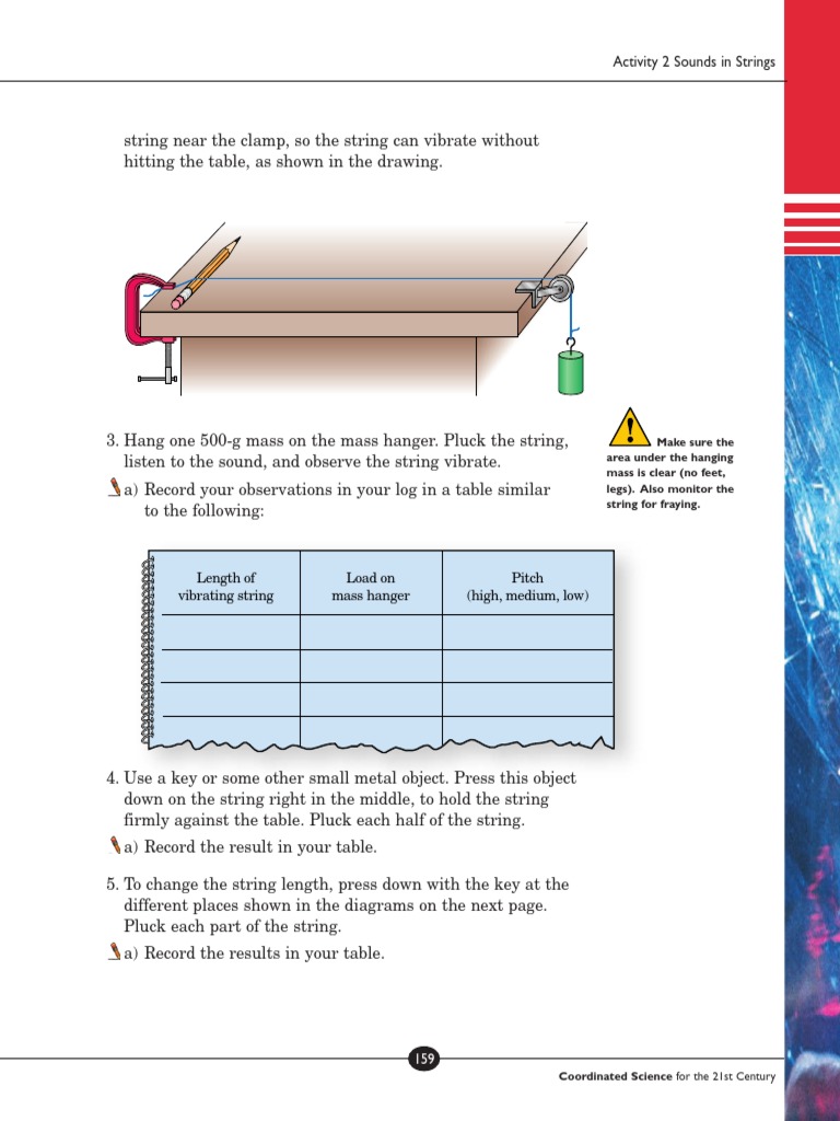 Activity 2 Sounds in Strings: Length of Vibrating String Load On Mass ...