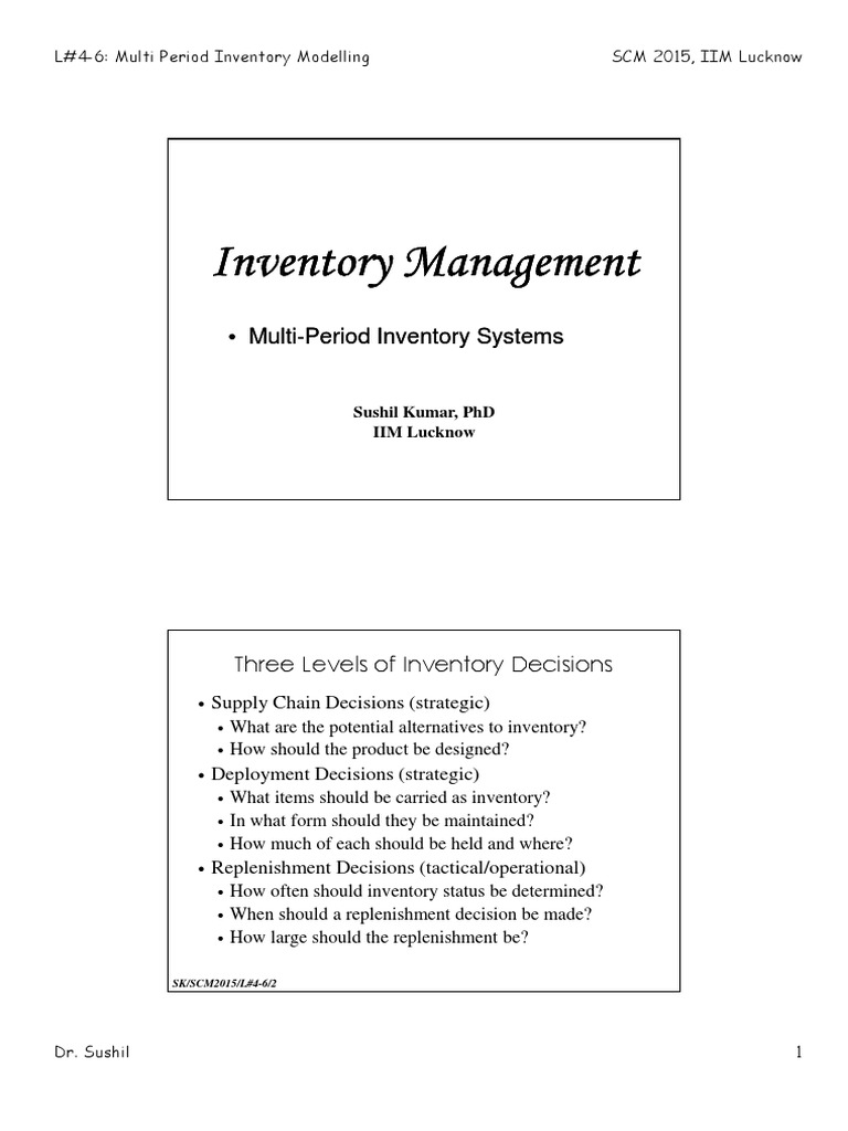 Supply Chain Management Notes For Distribution Planning | PDF | Supply ...