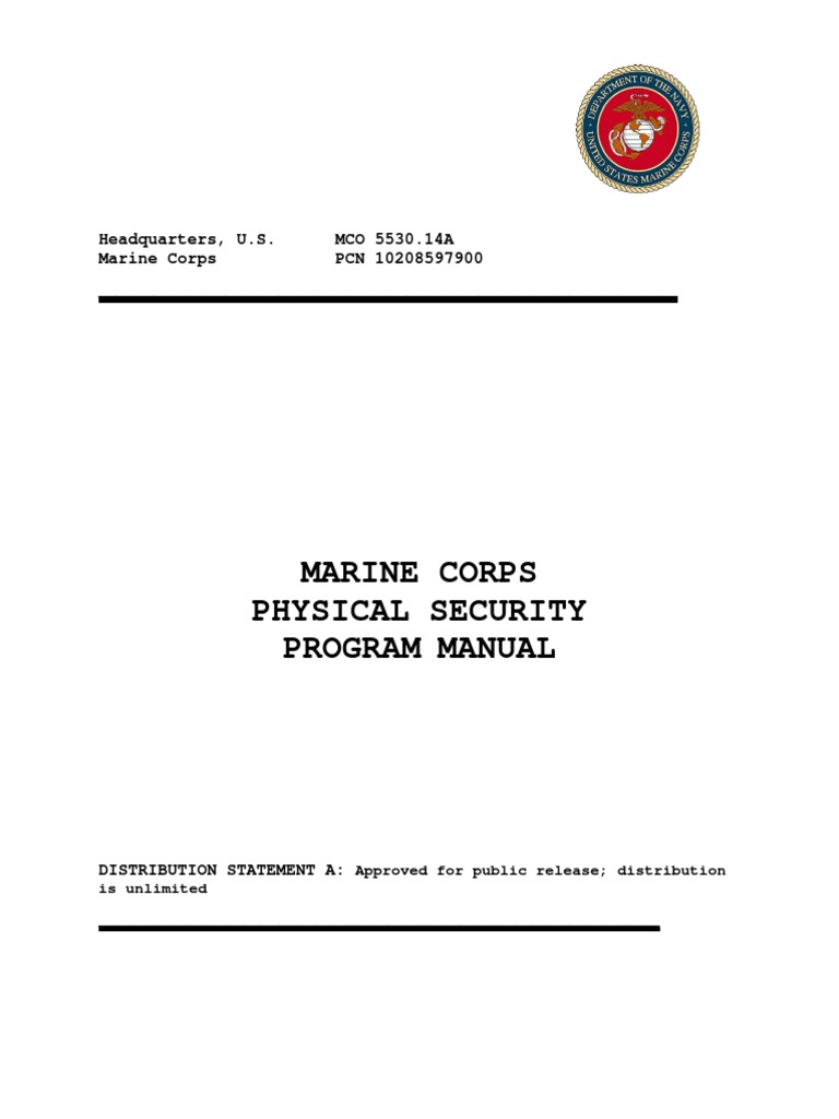 Marine Corps Physical Security Manual | PDF | United States Marine ...
