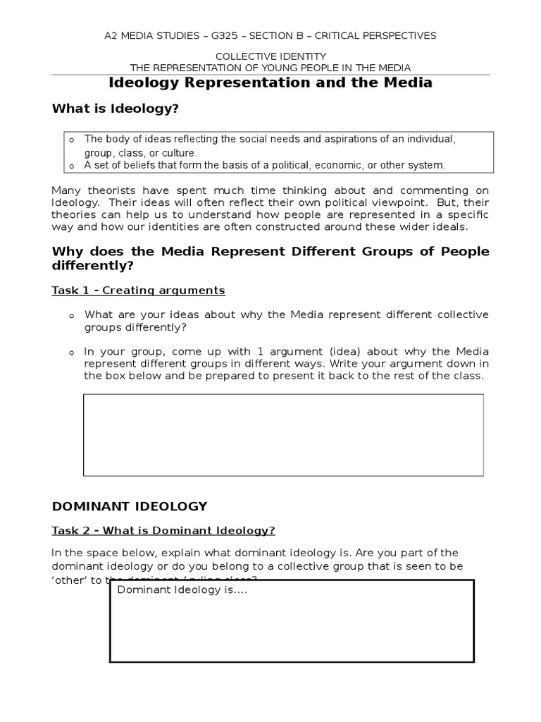 A2 Media Studies Set 1 - Final Handout | PDF