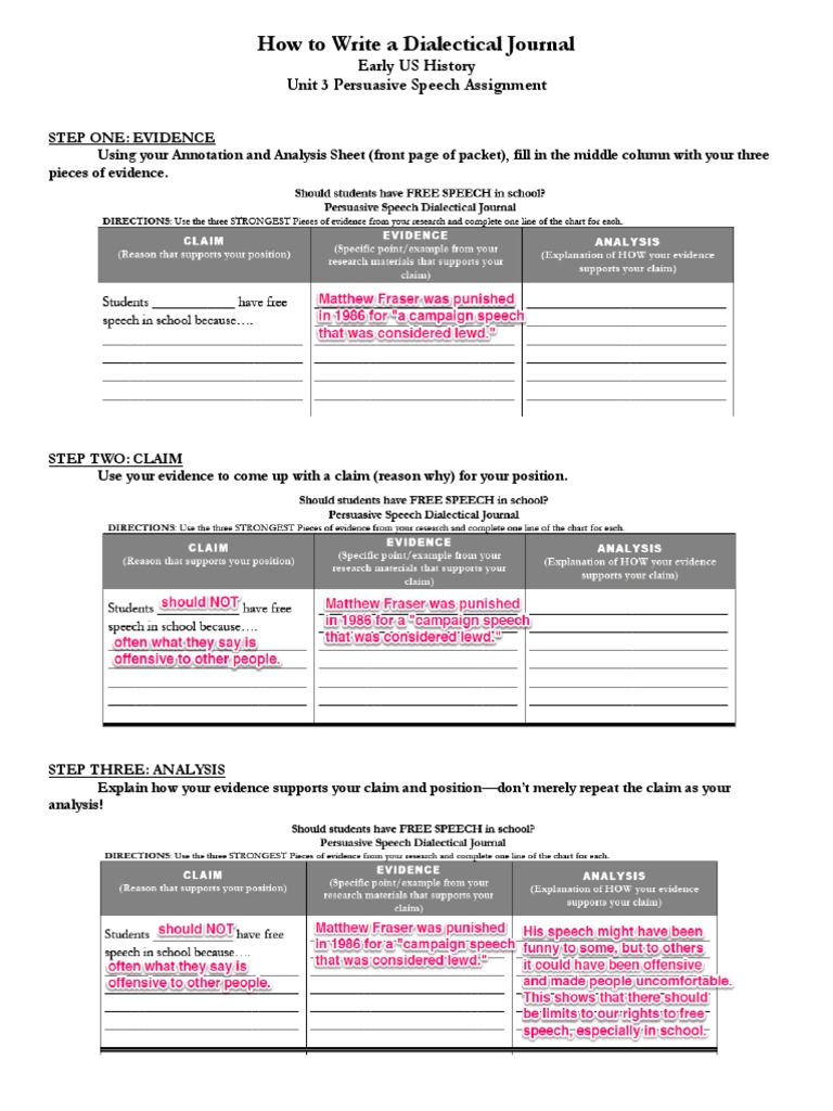 Dialectical Journals for Students | PDF