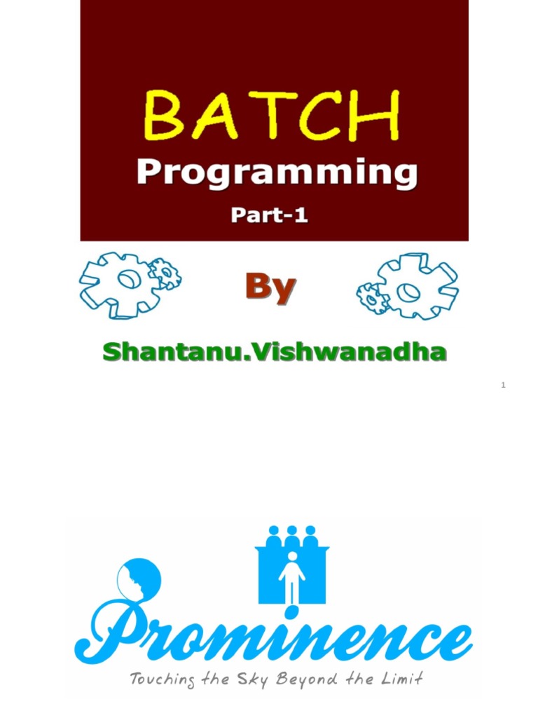 Batch Programming Basics Part 1 Pdf Command Line Interface Computer Programming 