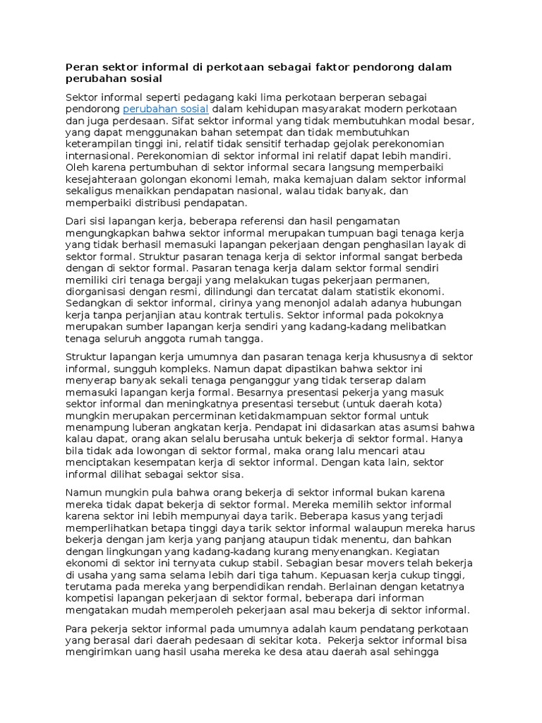 Sektor Informal | PDF