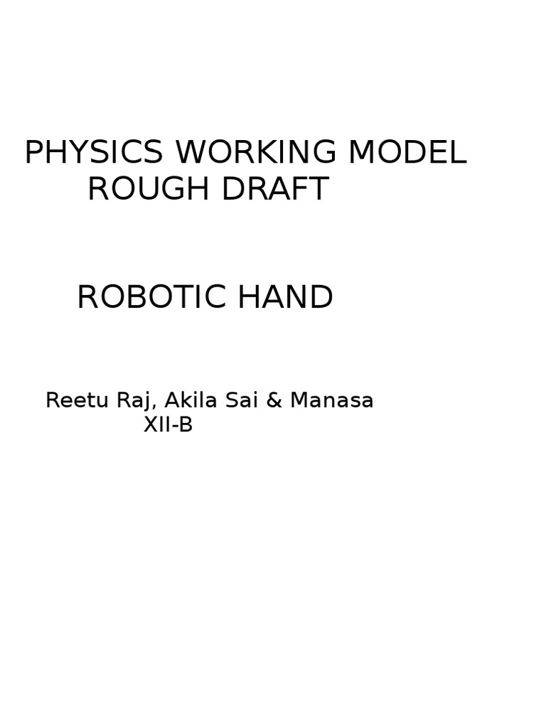 Physics Rough Draft | PDF | Robot | Robotics