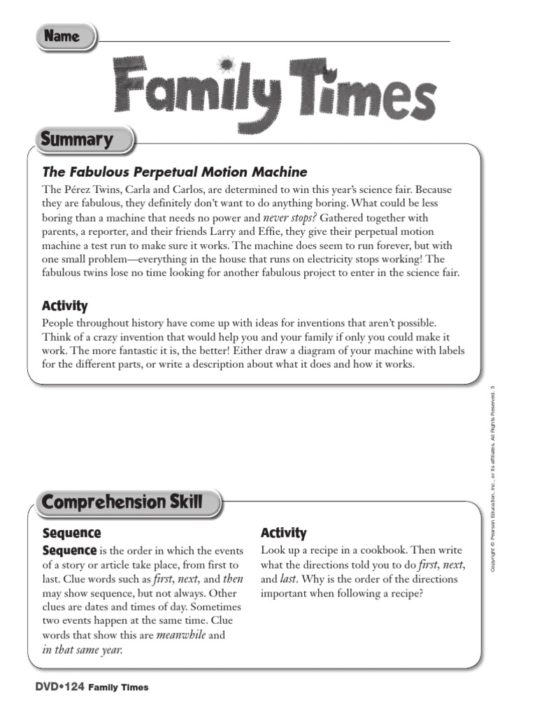 The Fabulous Perpetual Motion Machine Family Letter | PDF | Grammatical ...