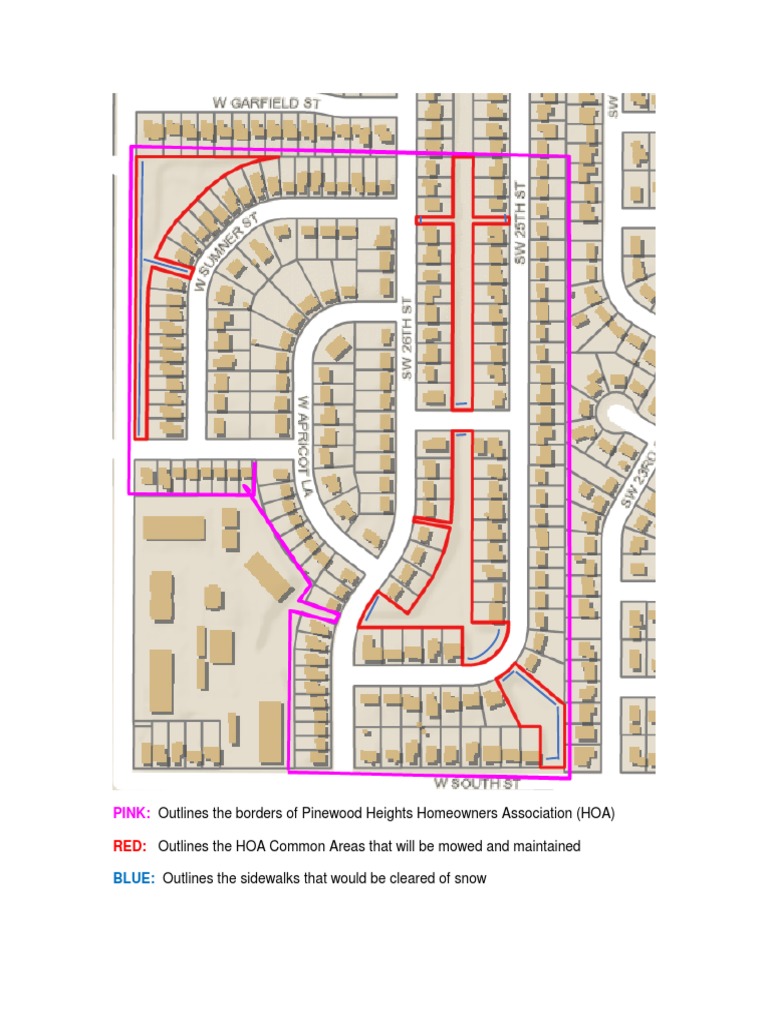 Pinewood Hoa Area Map | PDF