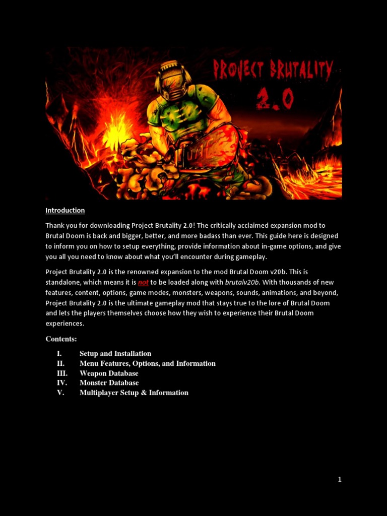 Project Brutality 2.0 Setup Guide | PDF | Shotgun | Gun