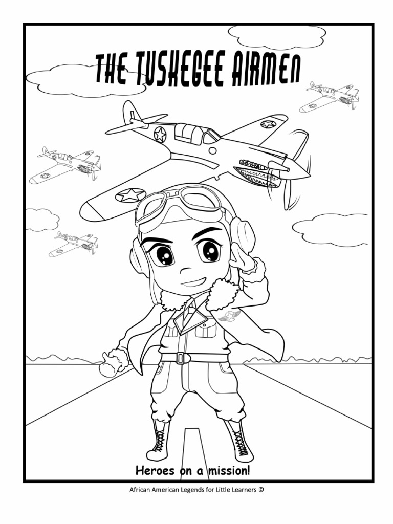 Tuskegee Airman Coloring Page | PDF