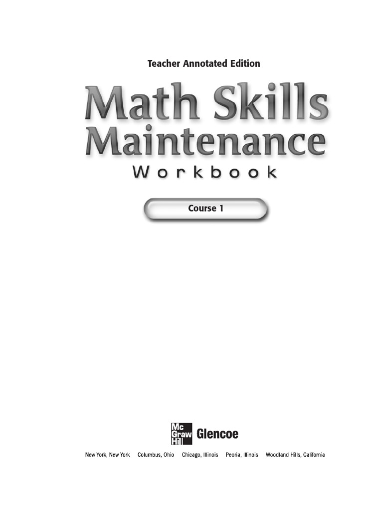 Math Skills Workbook | PDF | Mathematical Notation | Elementary Mathematics