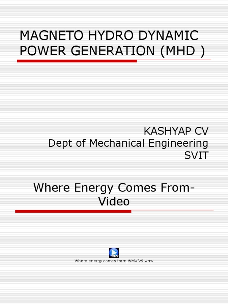 MHD | PDF | Magnetohydrodynamics | Gases