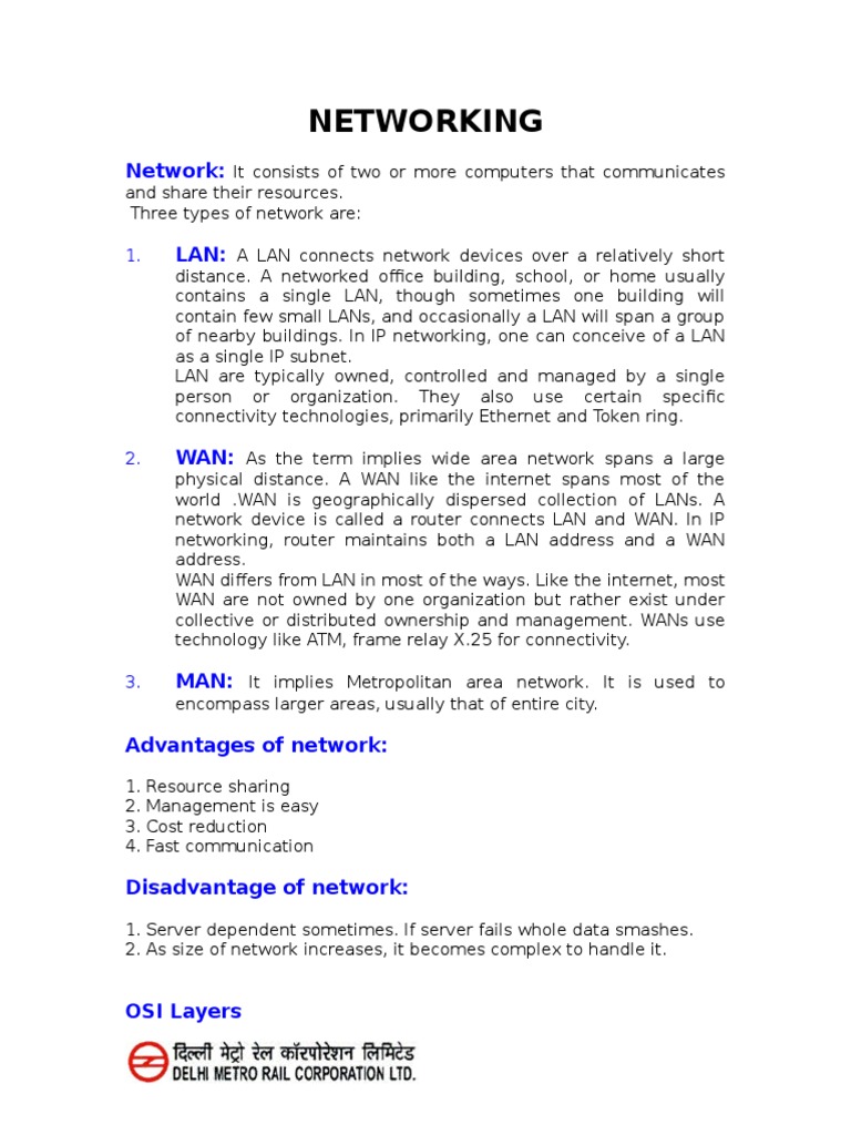 Networking in DMRC | PDF | Network Topology | Computer Network