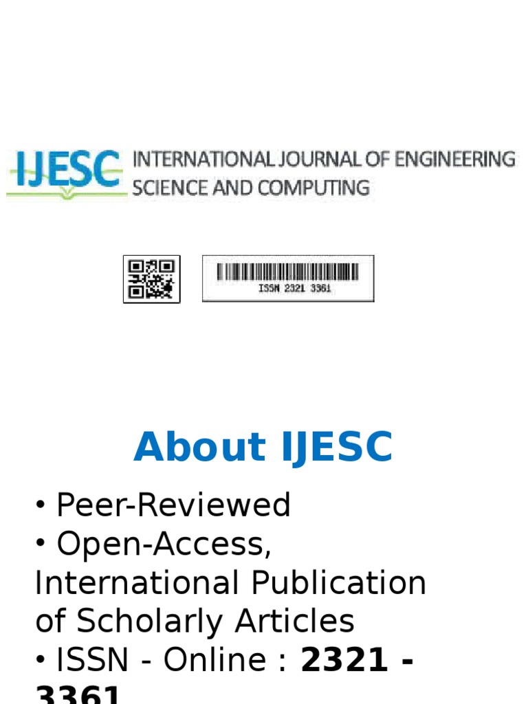 International Journal of Engineering Science and Computing | PDF ...
