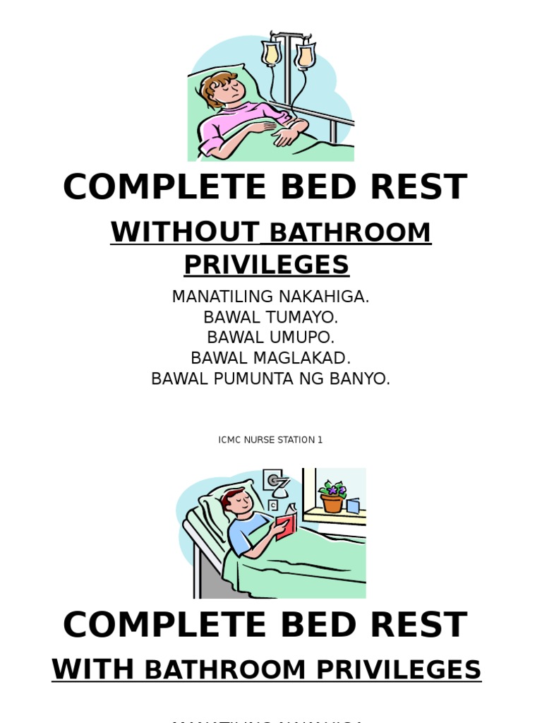Complete Bed Rest Guidelines | PDF | Wellness | Science & Mathematics