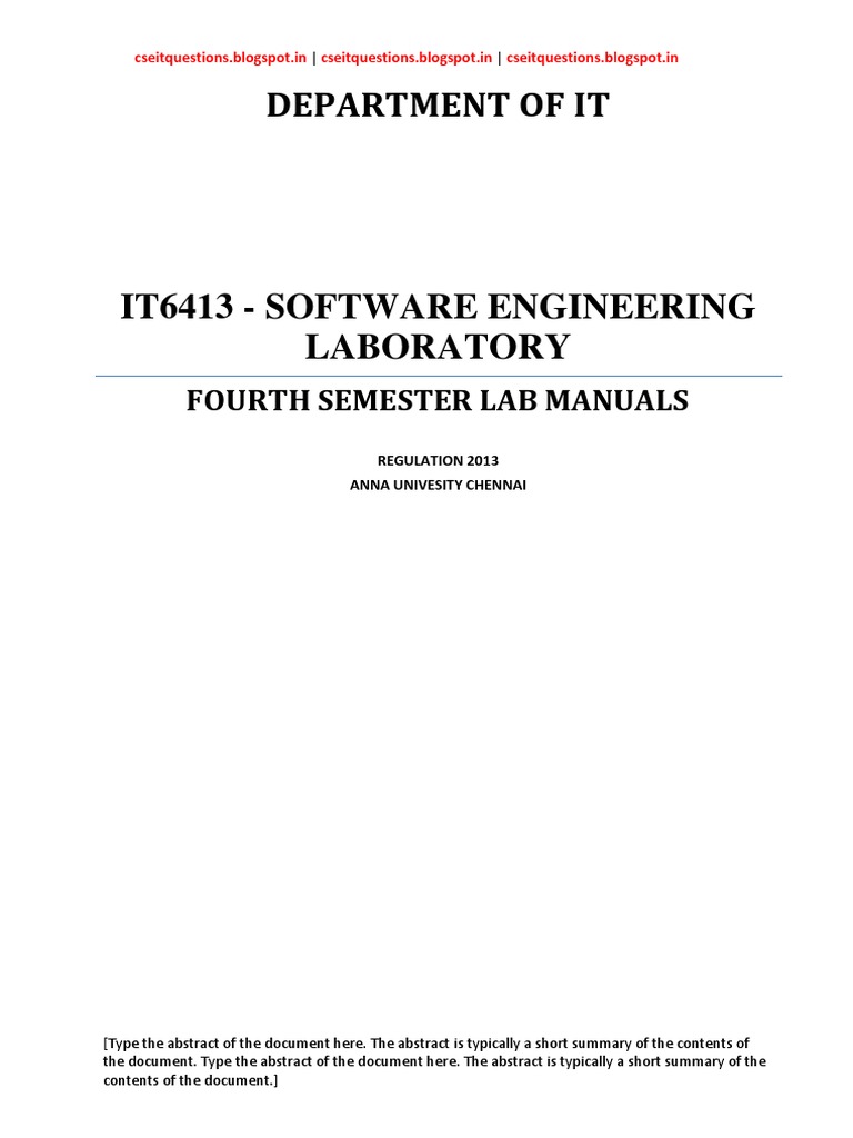 Software Engineering Lab Manual | PDF | Conceptual Model | Unified Modeling Language
