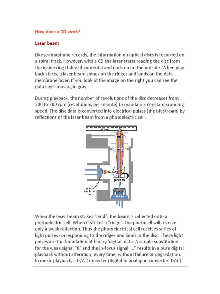 How CDs and DVDs Work Explained | PDF | Compact Disc | Dvd