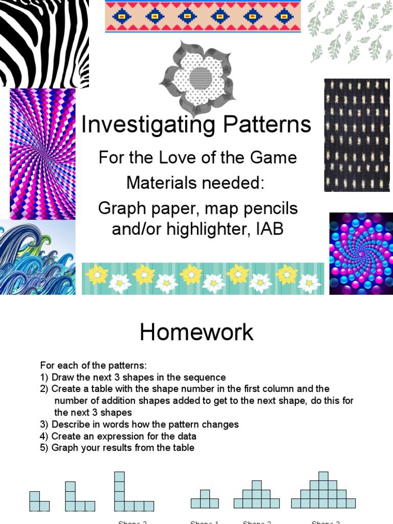 Investigating Patterns | PDF | Data | Linearity