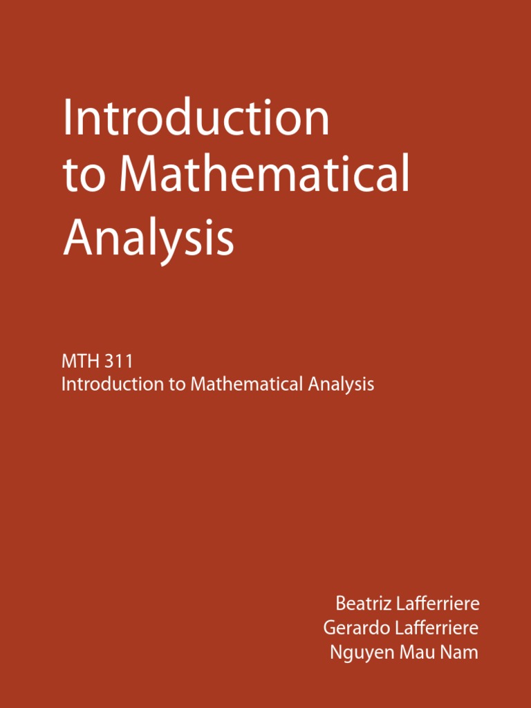 Introduction To Mathematical Analysis | PDF | Function (Mathematics ...