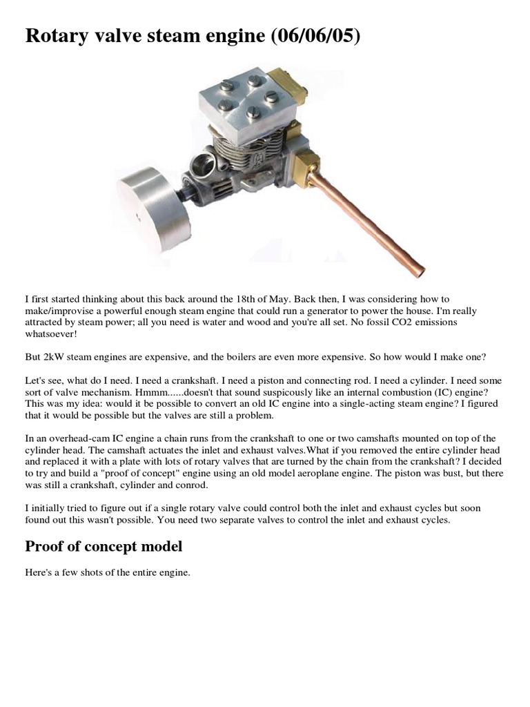 Rotary Valve Steam Engine | Steam Engine | Internal Combustion Engine