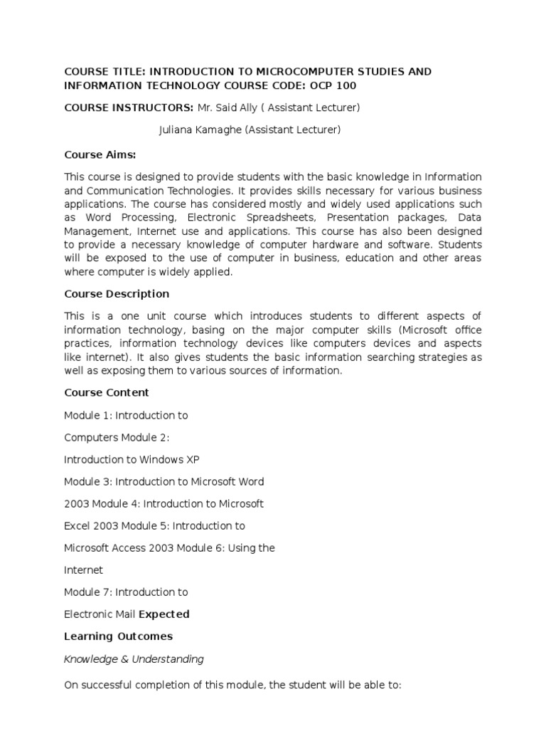 An Introduction to Fundamental Computer Concepts and Applications: A Guide to the INTRODUCTION ...