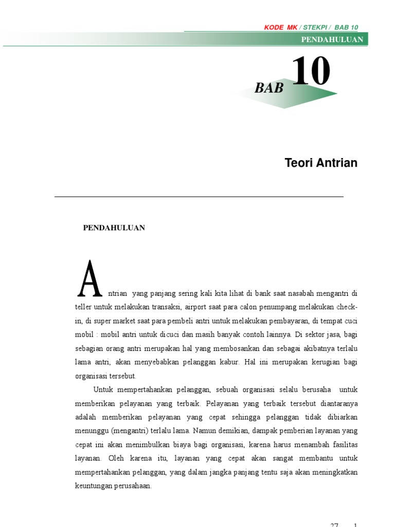 Teori Antrian | PDF
