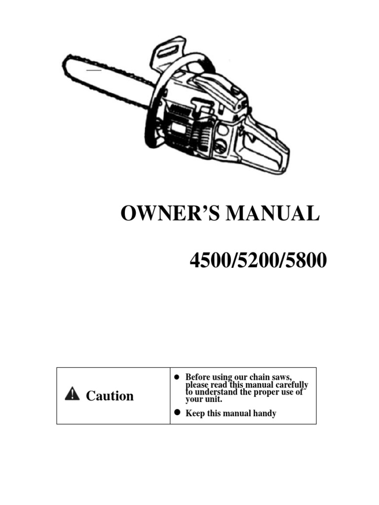 Chainsaw Manual Pdf Machines Mechanical Engineering