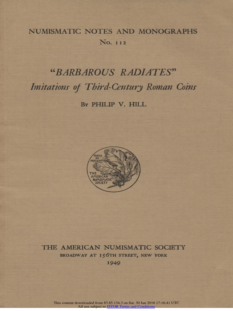 'Barbarous Radiates': Imitations of Third-Century Roman Coins / by ...