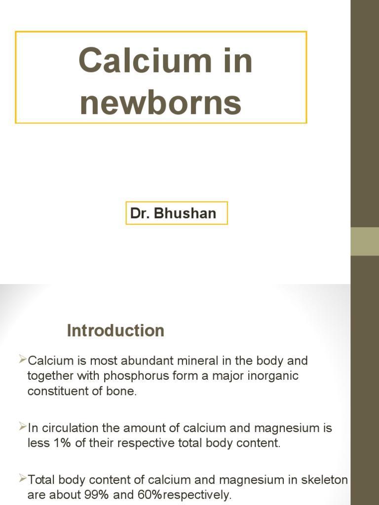 Calcium in Newborn | PDF | Magnesium | Medical Specialties