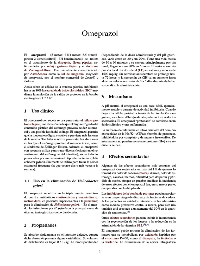 Omeprazol | PDF | Rtt | Tratamientos médicos