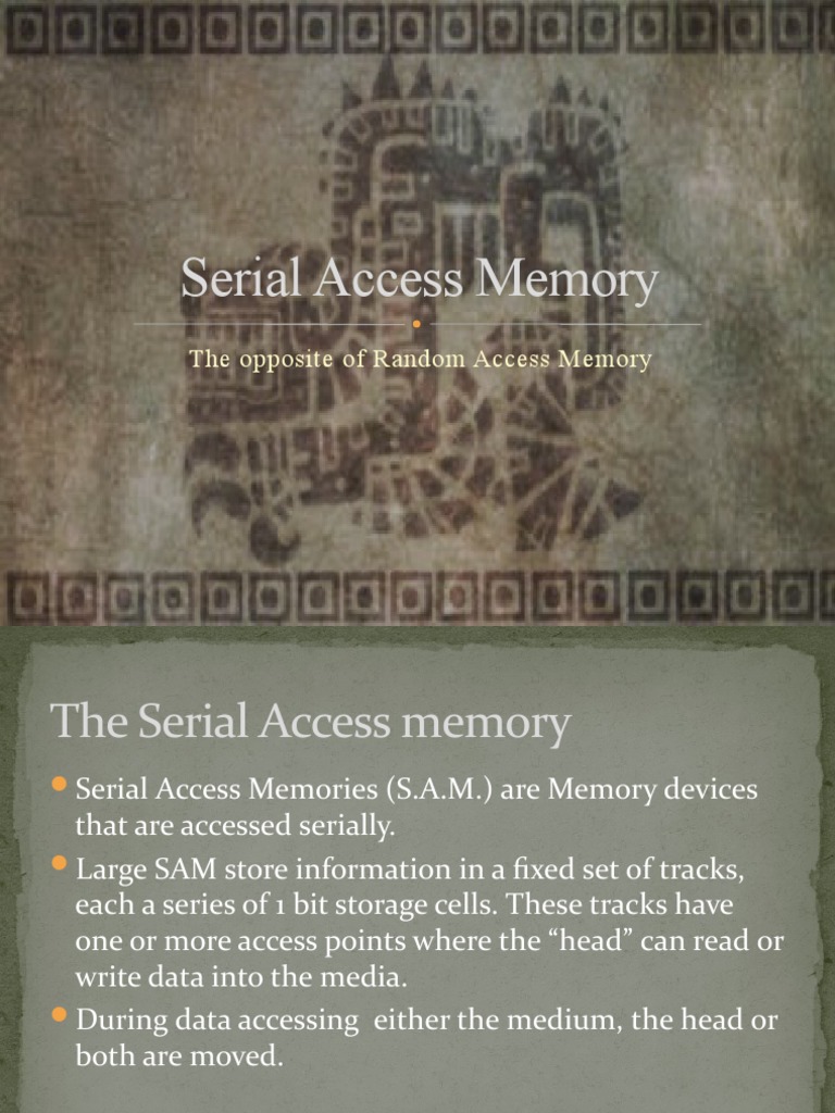 Serial Access Memory | PDF | Computer Data Storage | Hard Disk Drive