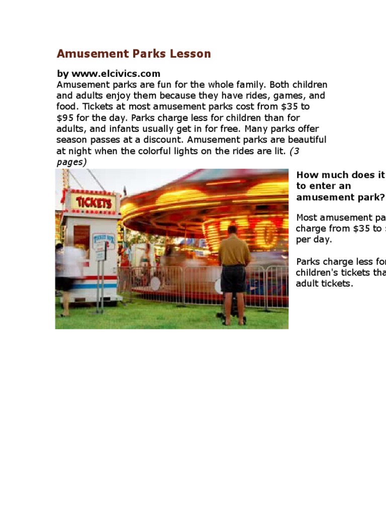 Amusement Parks: Fun for All Ages | PDF