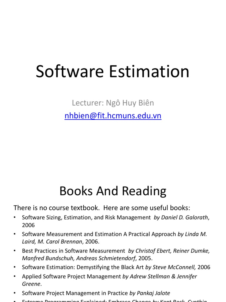 Software Estimation | PDF | Digital Technology | Software Engineering
