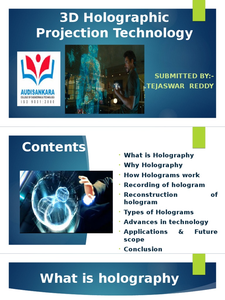 3D Holographic Projection Technology Explained | PDF | Holography ...