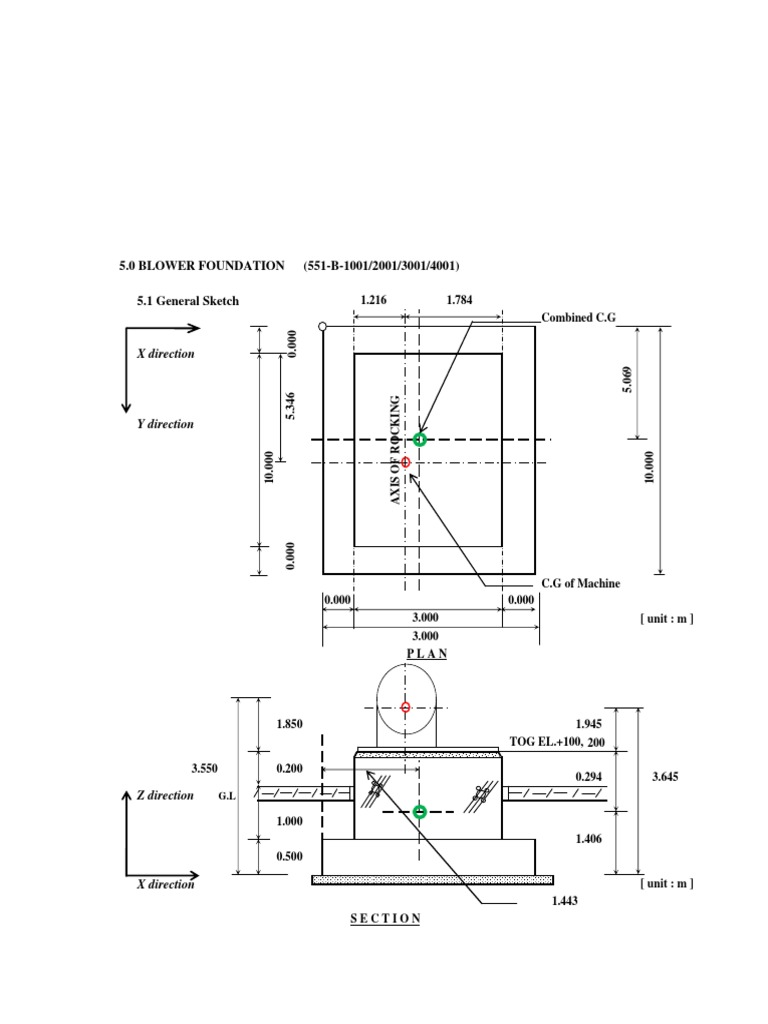 Sample Calculatio For Design of Structures and Foundations For Vibrating Machines | PDF ...