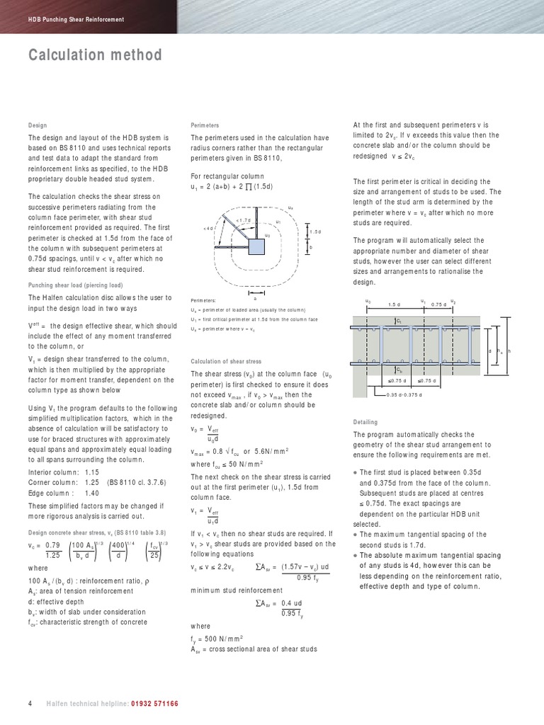 Calculation Method of Punching Shear | Column | Software