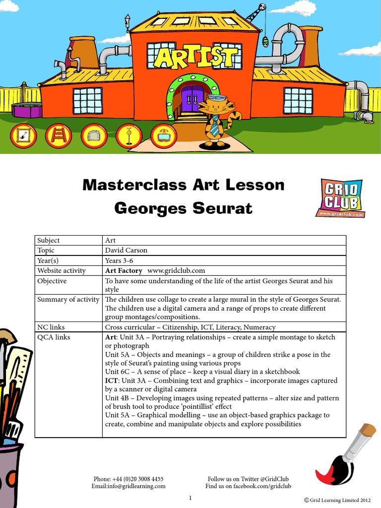 Masterclass Art Lesson Georges Seurat PDF | PDF | Drawing | Art Media