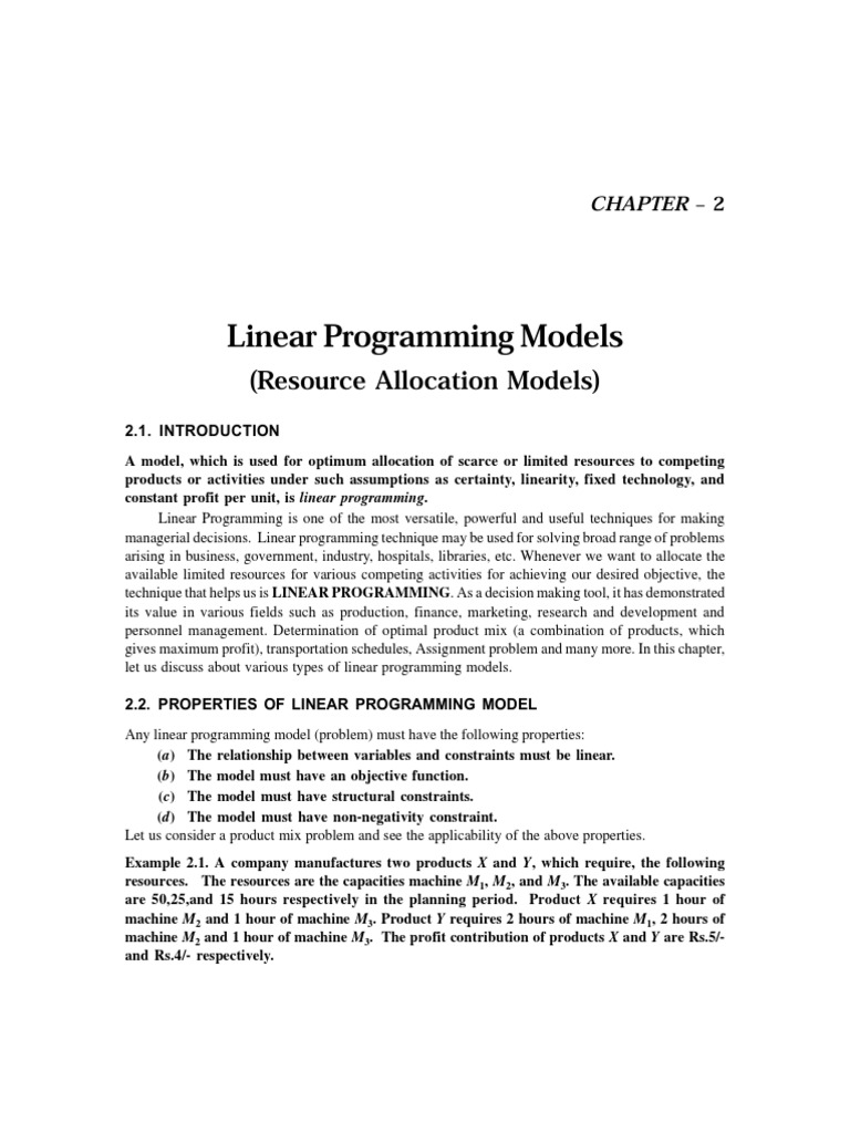 LPP Formulation and Graphical Method | PDF | Linear Programming | Mathematical Optimization