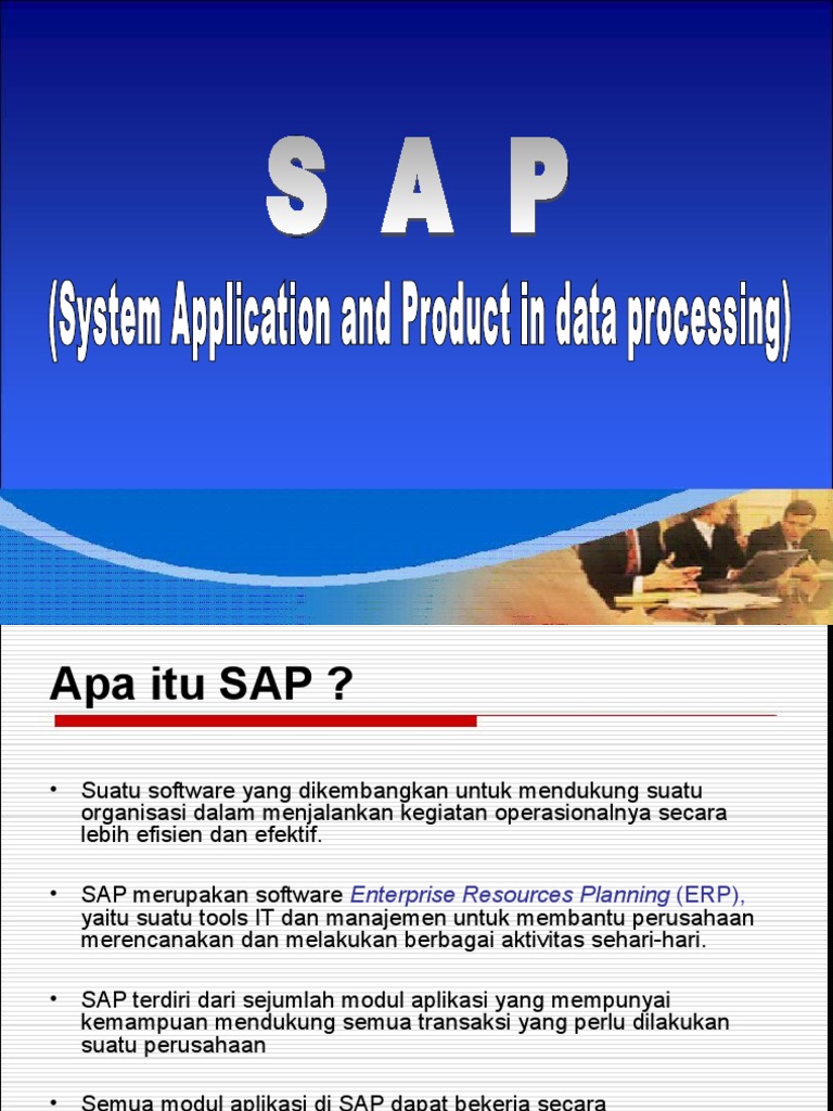 SAP (System Application and Product in Data Processing) | PDF