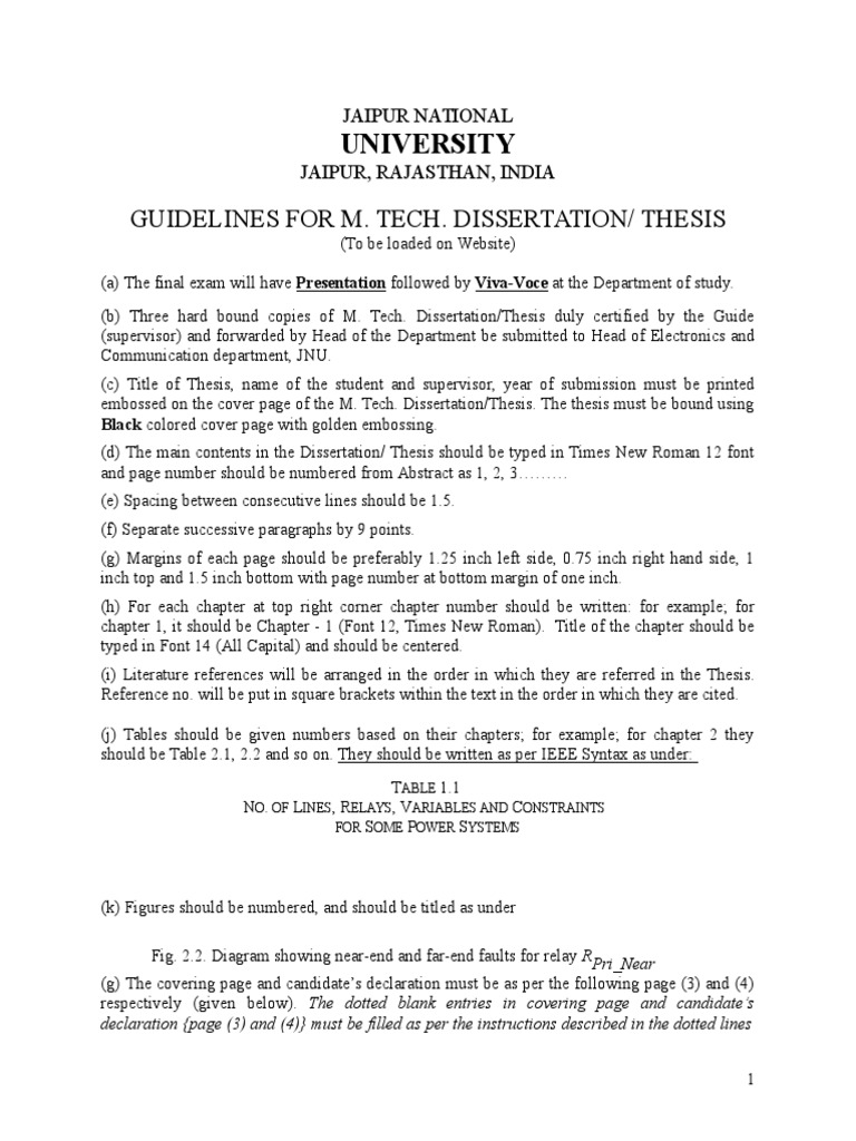 M. Tech Dissertation Guidelines Thesis | PDF | Thesis | Areas Of ...