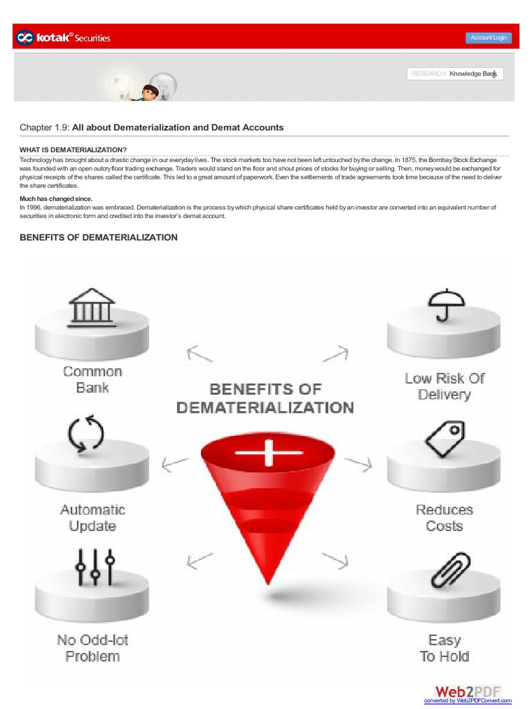 Demat Account Project 12th Standard | PDF | Money | Financial Services