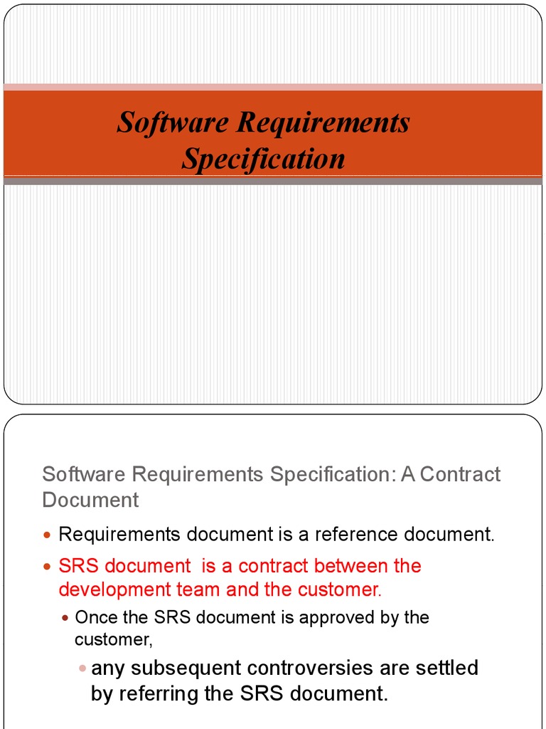 SRS | PDF | Specification (Technical Standard) | User Interface