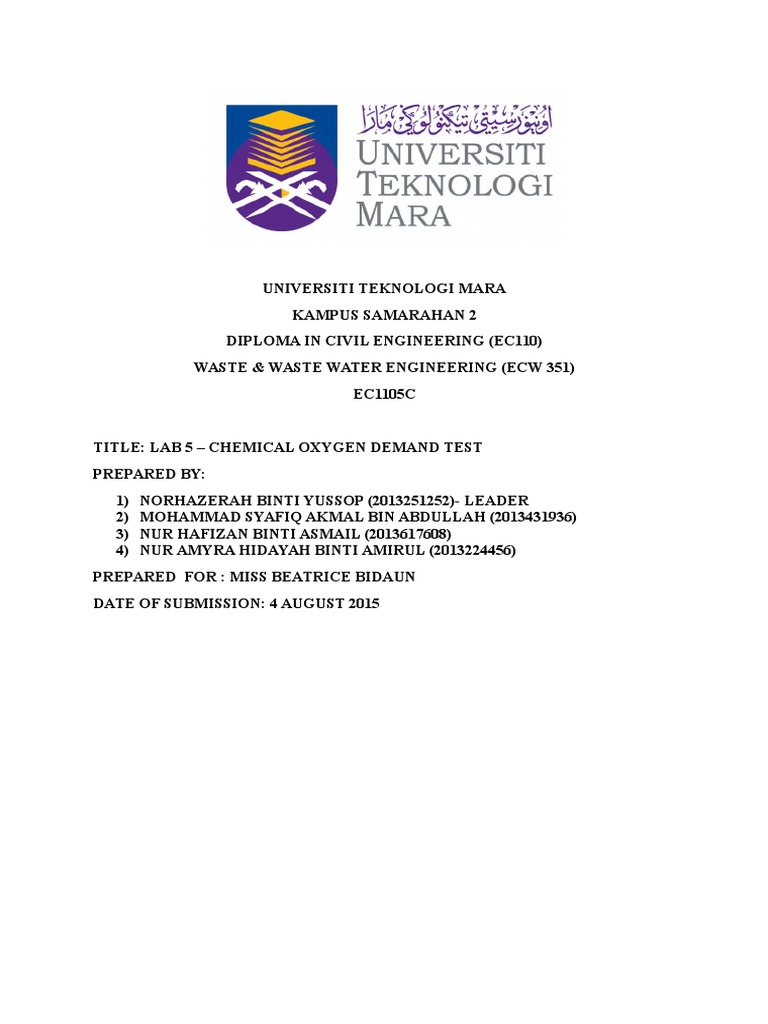 Lab 4 - Cod Test | PDF | Physical Sciences | Materials